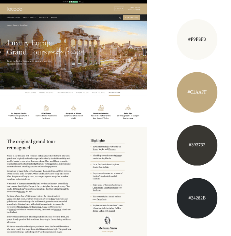 9 Best Color Palettes For Travel Websites in 2023 (+ Examples)