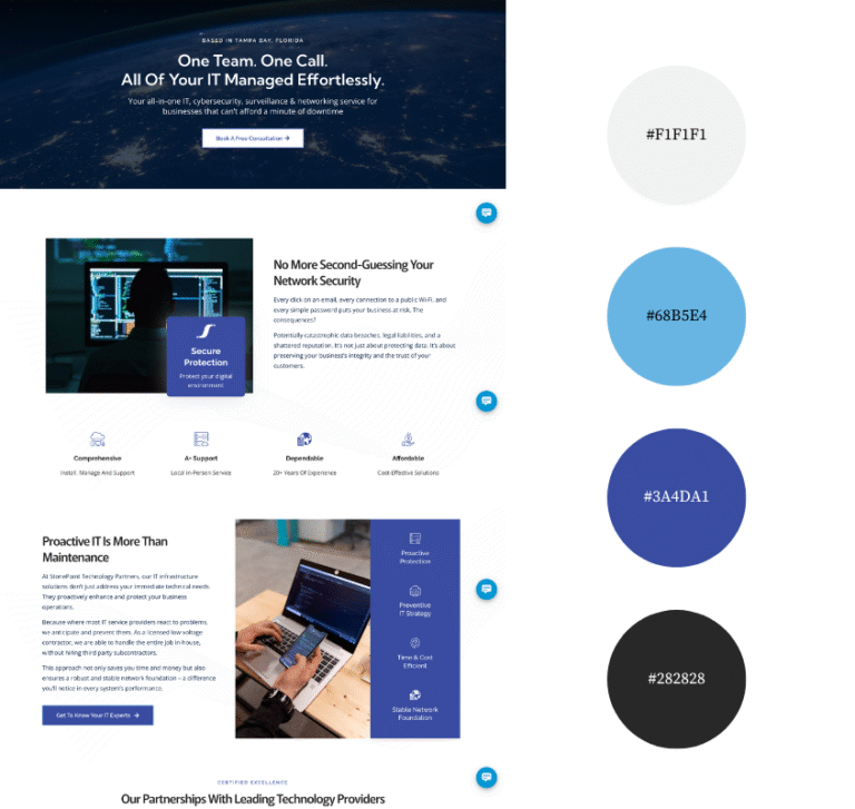 9 Top Color Palettes for IT Services Websites in 2025